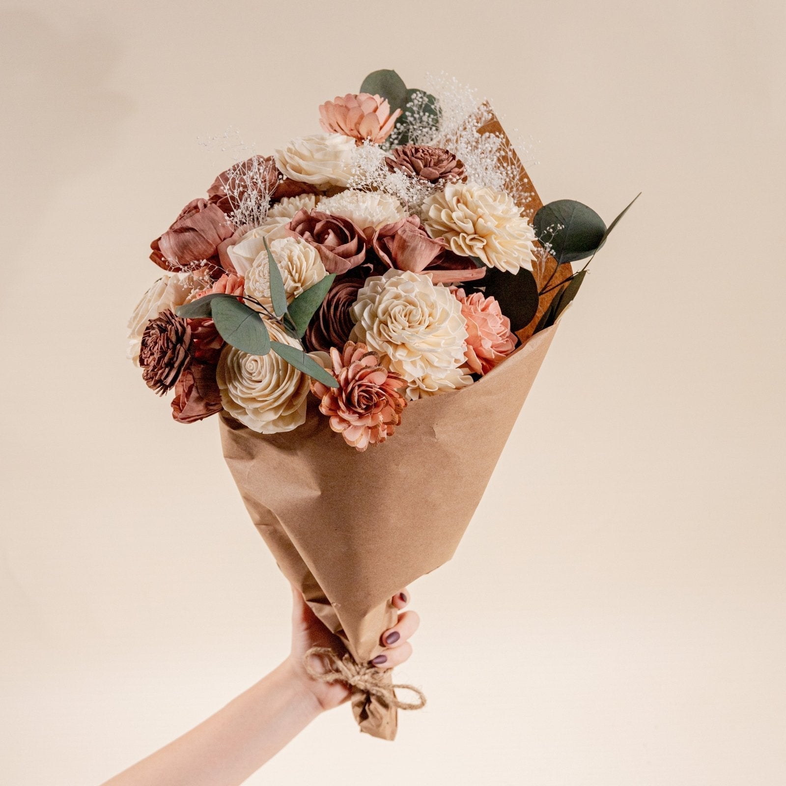 Charming Loose Flower Finished Bouquet – Sola Wood Flowers