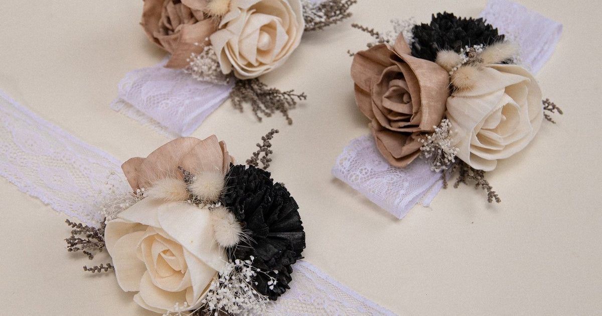 Retro Modern Corsage (Set Of 3) – Sola Wood Flowers