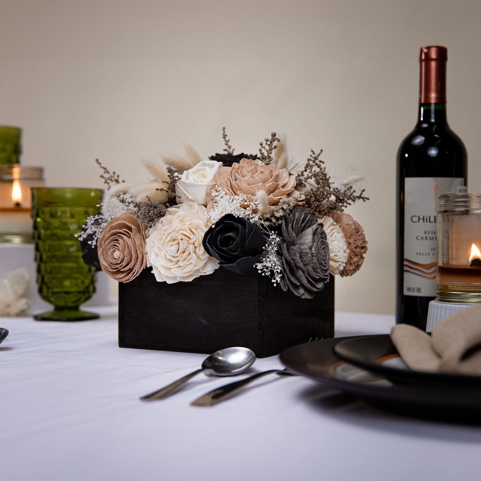 Retro Modern Wedding Centerpiece – Sola Wood Flowers