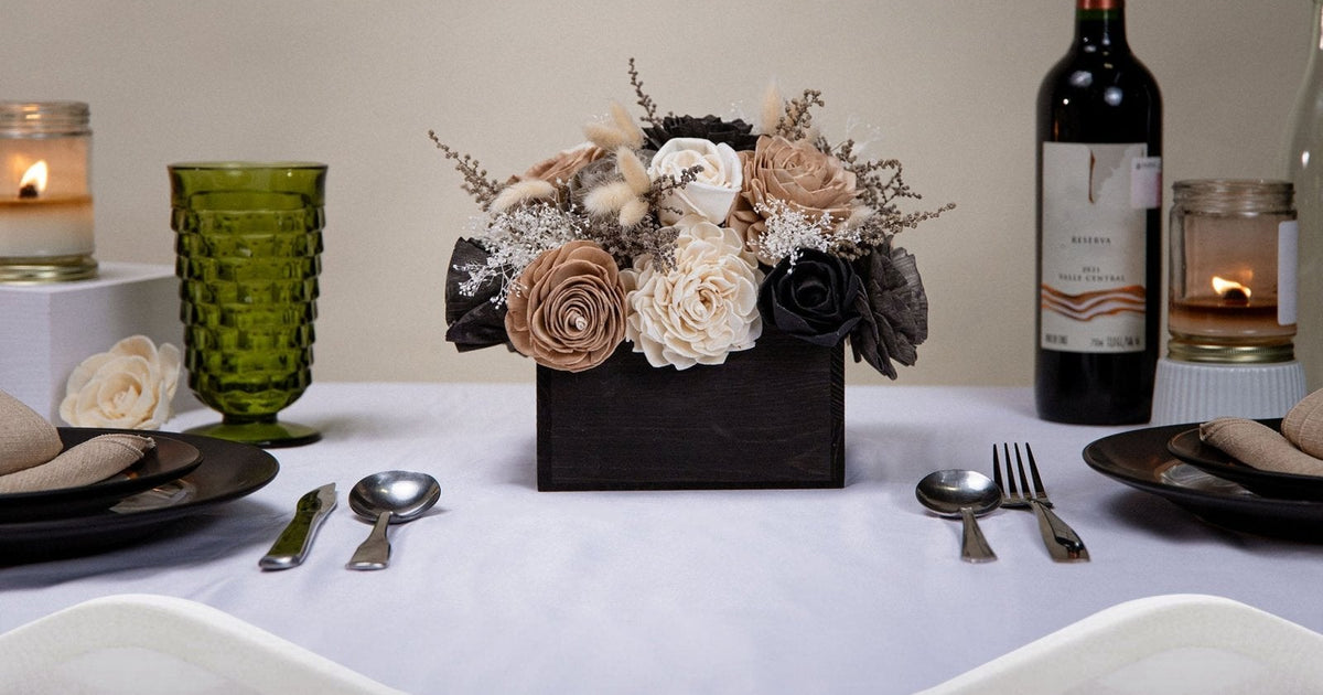 Retro Modern Wedding Centerpiece – Sola Wood Flowers